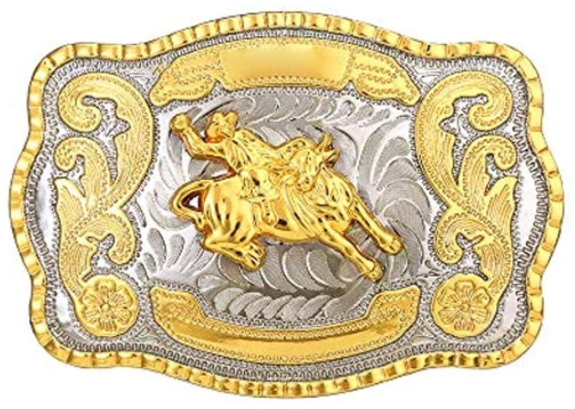 1 1/2 Big Gold Bull Riding Western Belt Buckle style 2 5 1/2 X 4 - Etsy
