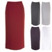 Busy Women's Full Length Maxi Long Skirt in Burgundy Red, Grey, Silver ...