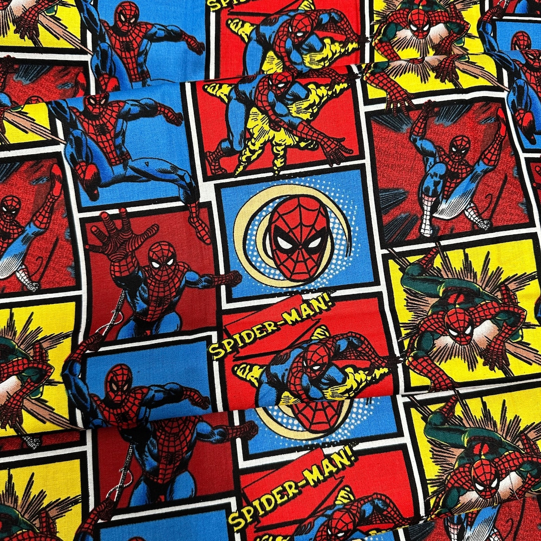 Fabric / Spiderman / Marvel / Character Cotton Fabrics / Licensed ...