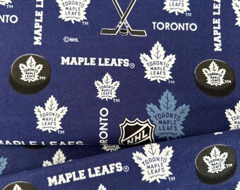 NHL TORONTO MAPLE Leafs Watermark Print 100% Cotton Fabric - Etsy
