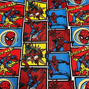 Fabric / Spiderman / Marvel / Character Cotton Fabrics / Licensed ...