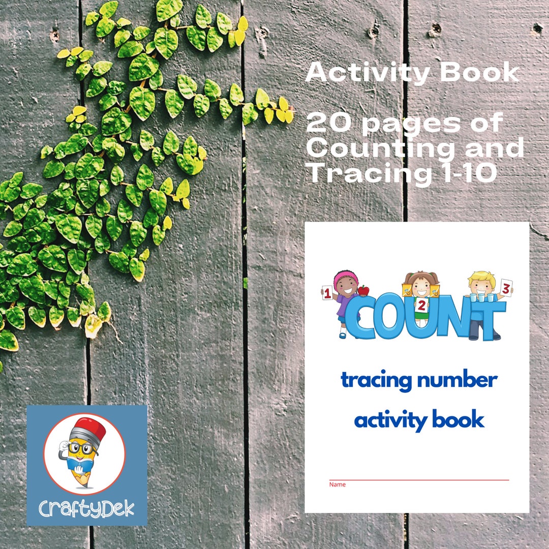Kids Activity Book, Pre-school Worksheet, Number Tracing, Kindergarten ...