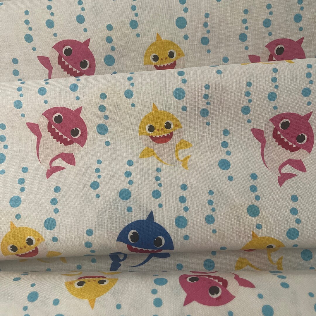 Fabric / Baby Shark / Character Cotton Fabrics / Quilting Cotton ...
