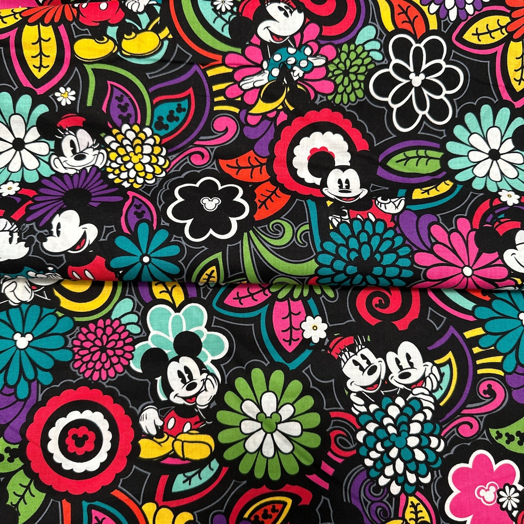Fabric / Disney / Mickey / Minnie / Character Cotton / Licensed Fabric ...