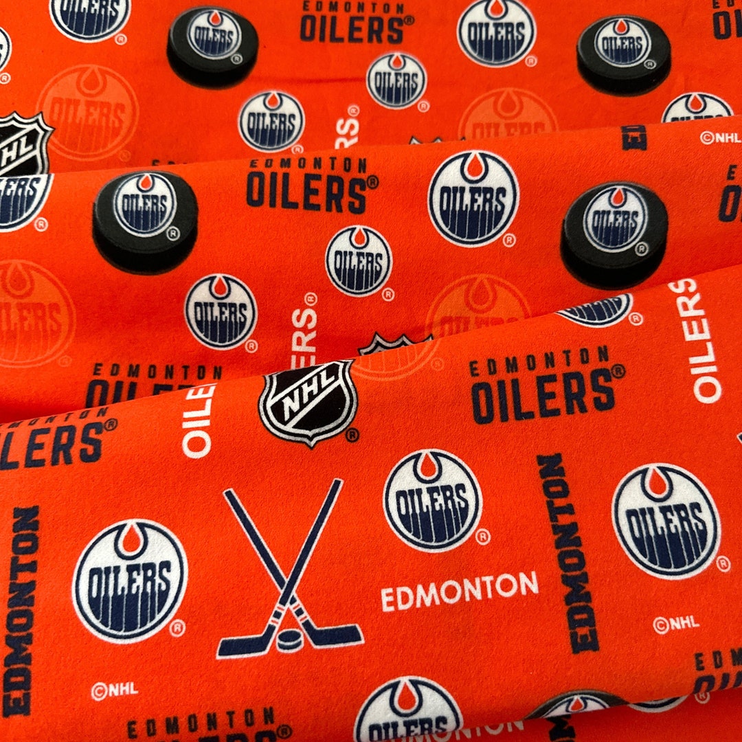 NHL Fabric, Flanellete Cotton, Edmonton Oilers, NHL Fabrics, Fabric per ...
