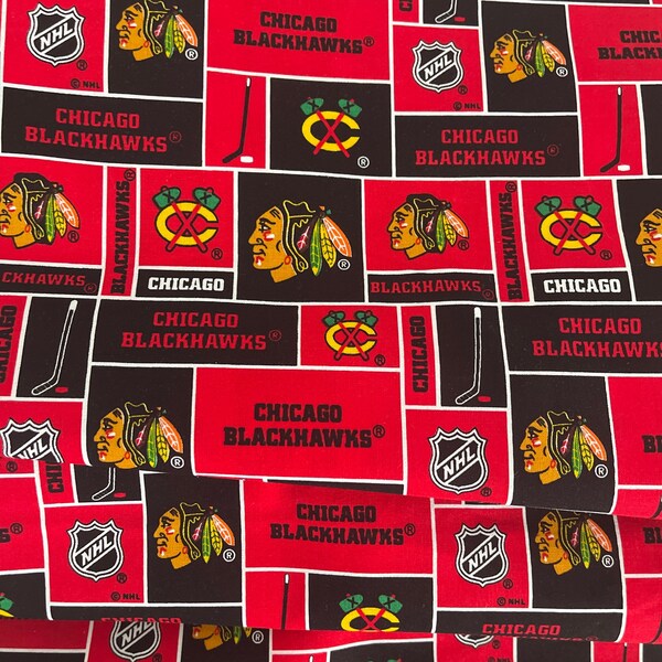 Chicago Blackhawks Fabric - Etsy
