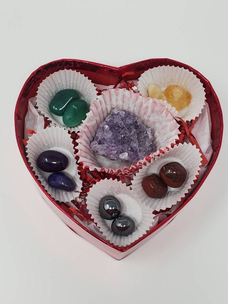 Home & Living Rocks & Geodes Home Décor 8 Large 25x28mm Natural Heart ...