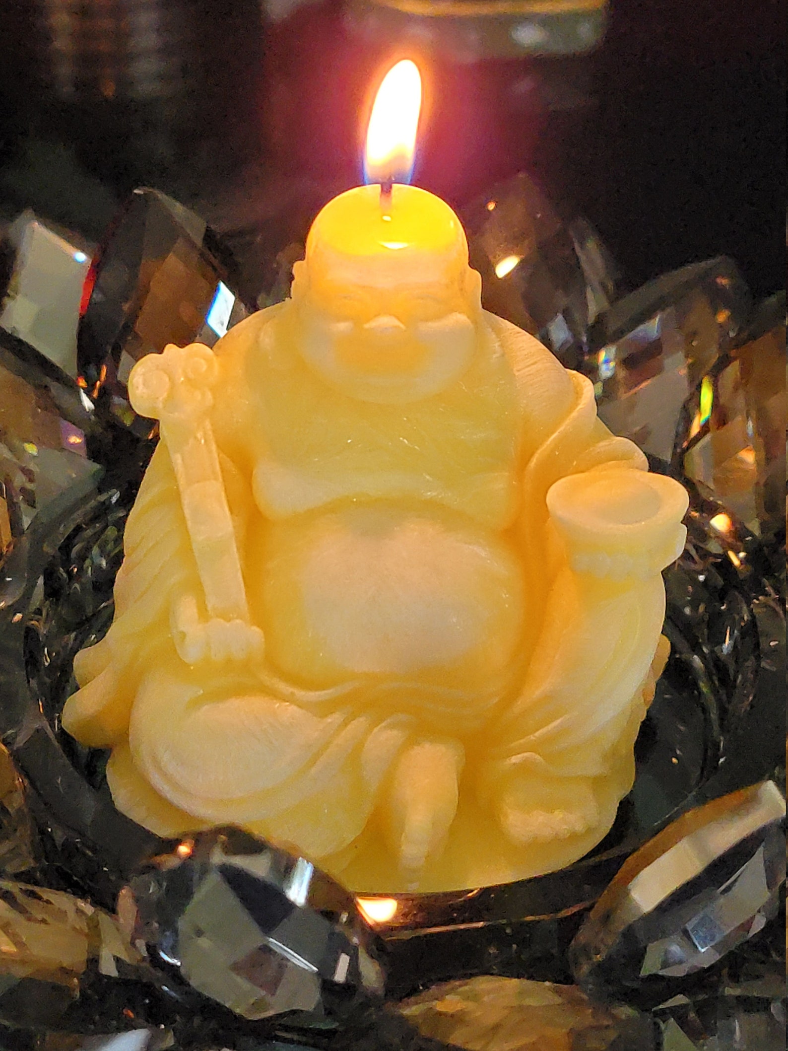 Buddha candle Lucky Buddha candle | Etsy