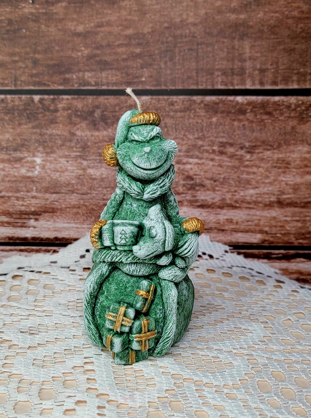 Christmas Grinch Candle, Grinch Candle Christmas Decor Active Photos - Etsy