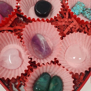 Heart Shaped Box of Crystals, Box of Crystals, Crystal Chocolate Box ...