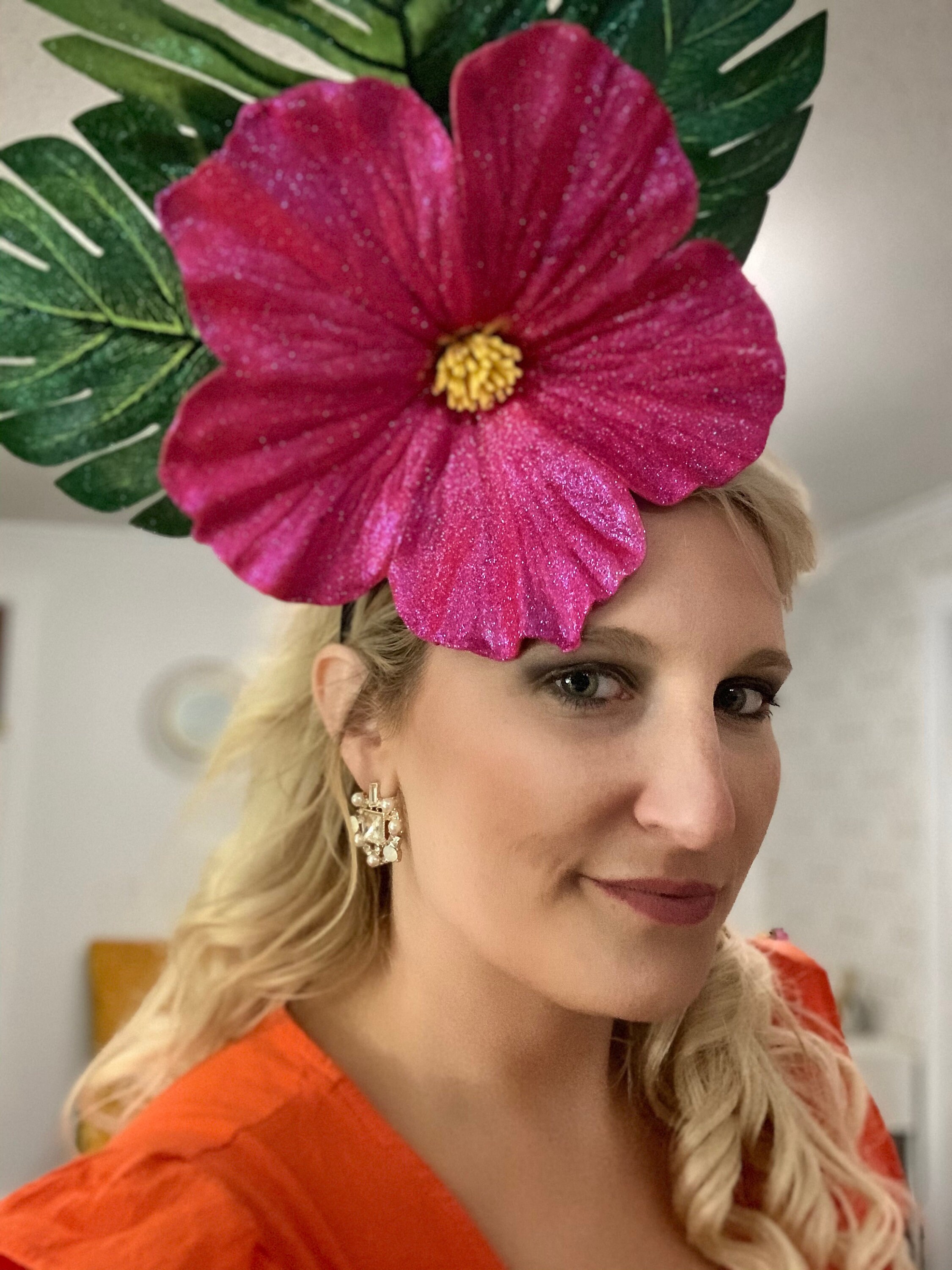 Summer Festival Headpiece, Flower Crown With Hibiscus Flowers for ...