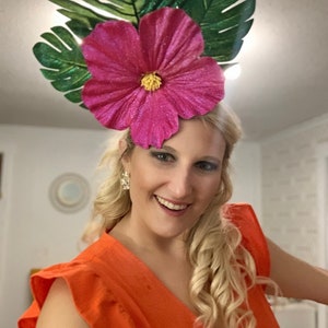 Summer Festival Headpiece, Flower Crown With Hibiscus Flowers for ...