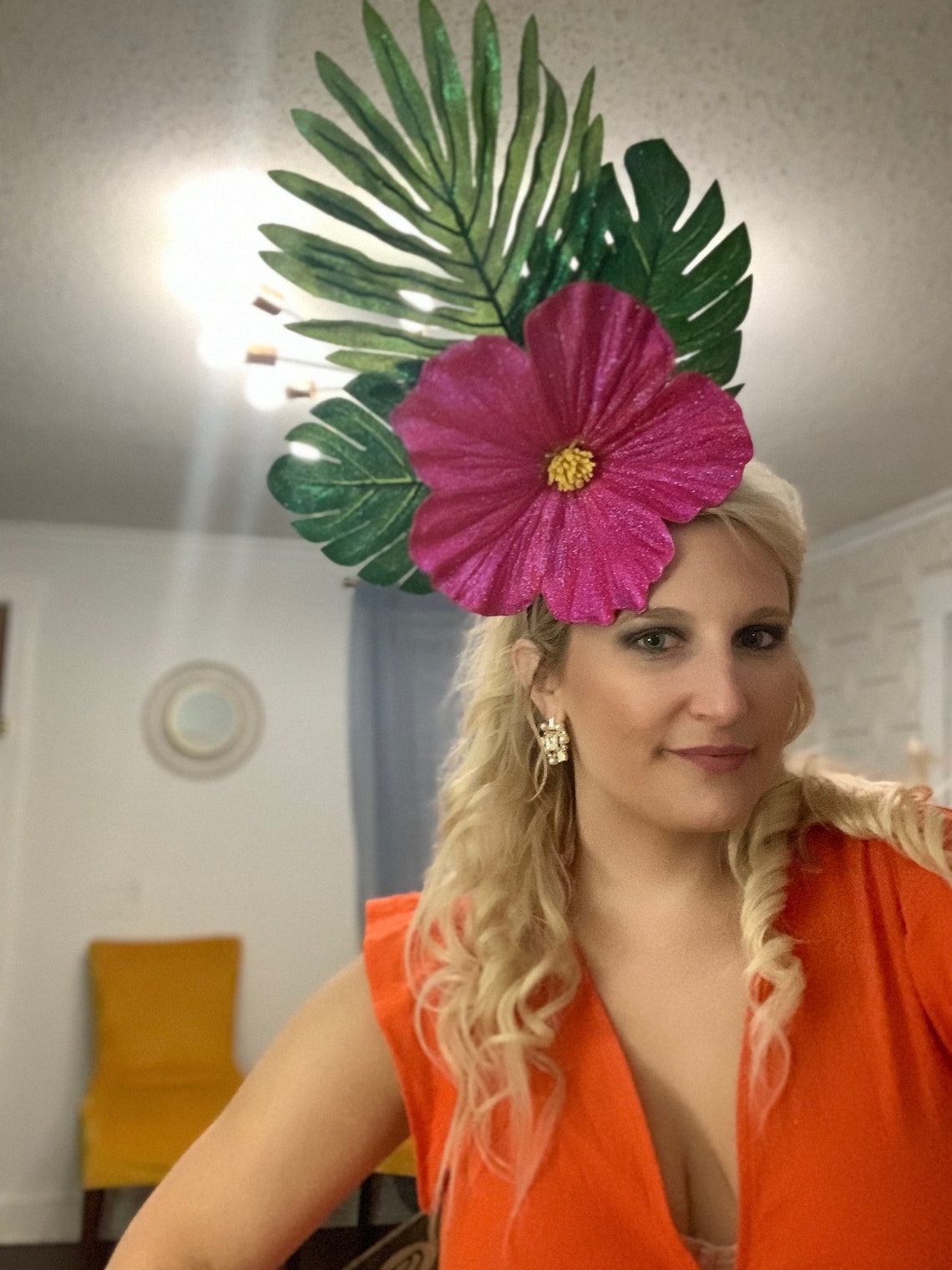 Summer Festival Headpiece, Flower Crown With Hibiscus Flowers for ...