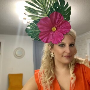 Summer Festival Headpiece, Flower Crown With Hibiscus Flowers for ...