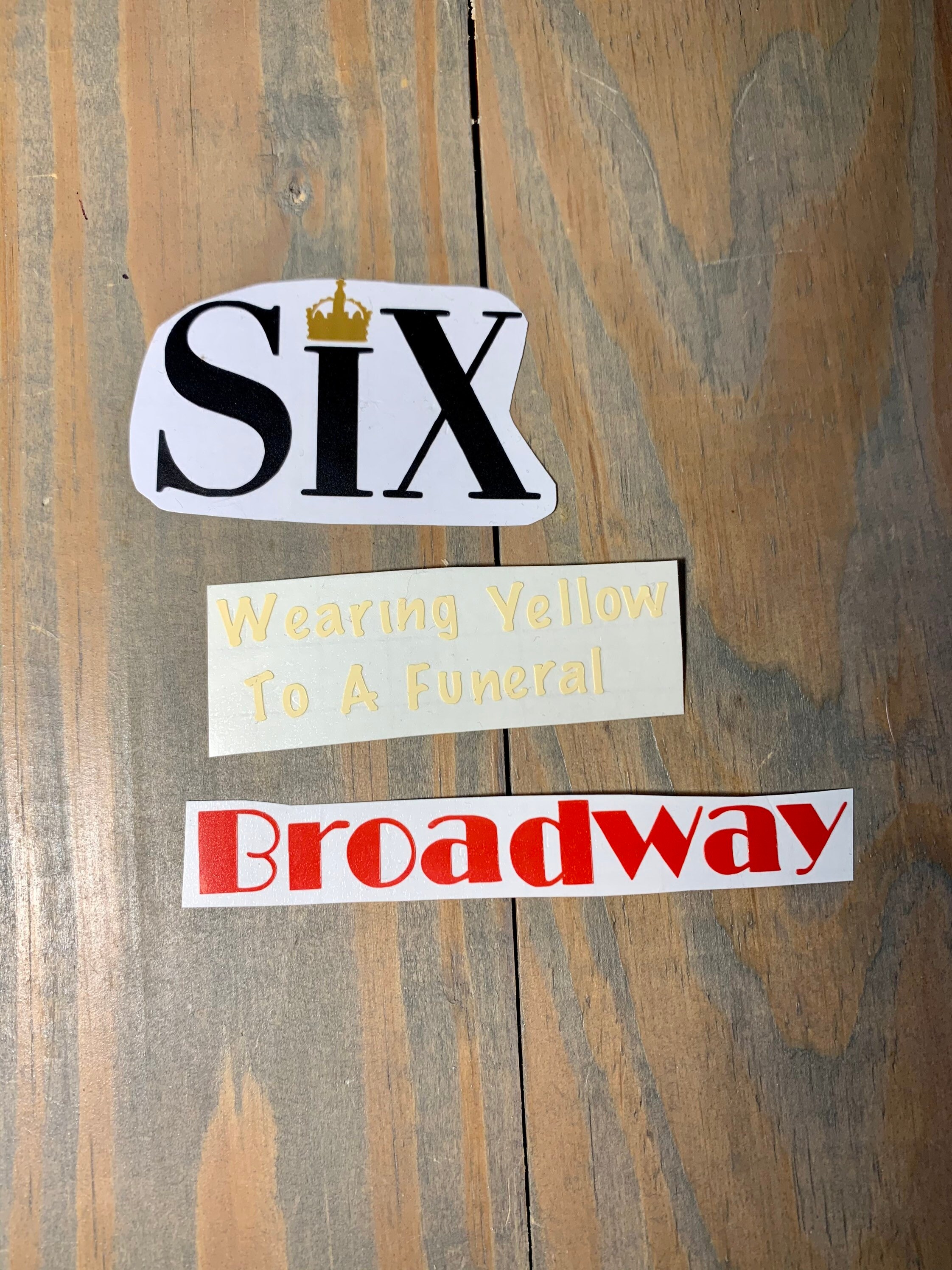 Pack of 10 Six the Musical Broadway Inspired Vinyl Decal - Etsy