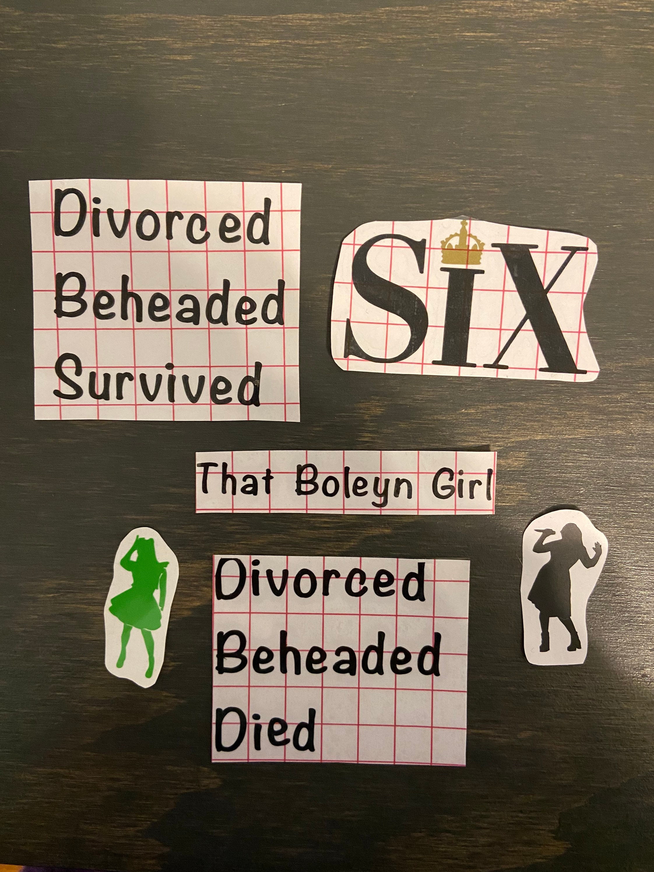Pack of 10 Six the Musical Broadway Inspired Vinyl Decal - Etsy