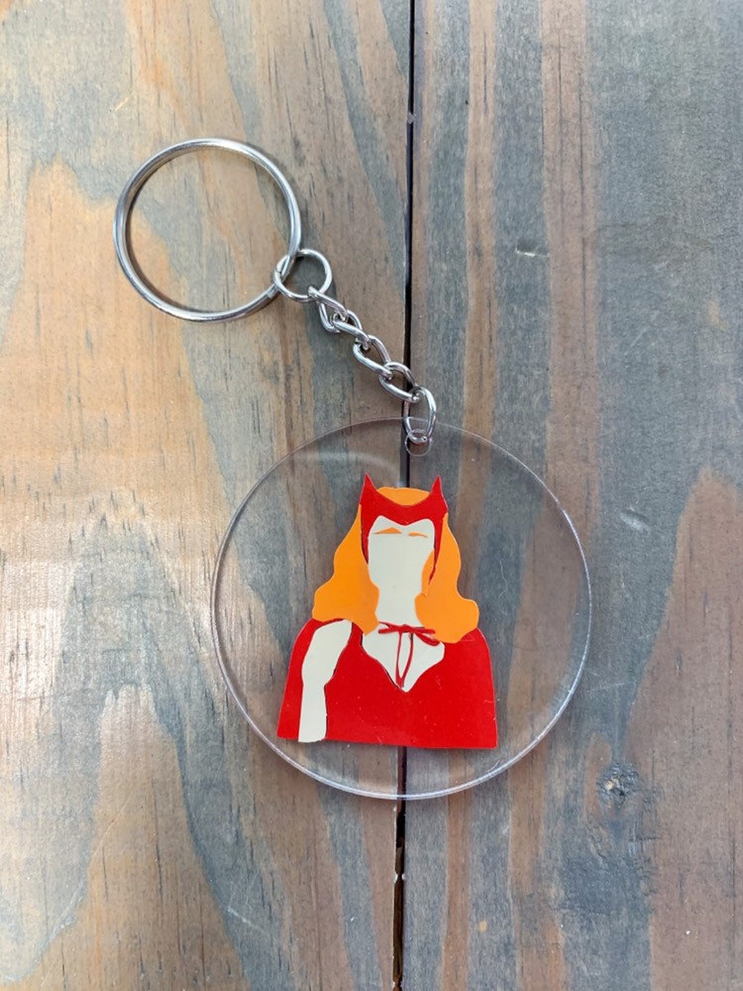 Wandavision Inspired Red Clear Halloween Keychain Gift - Etsy