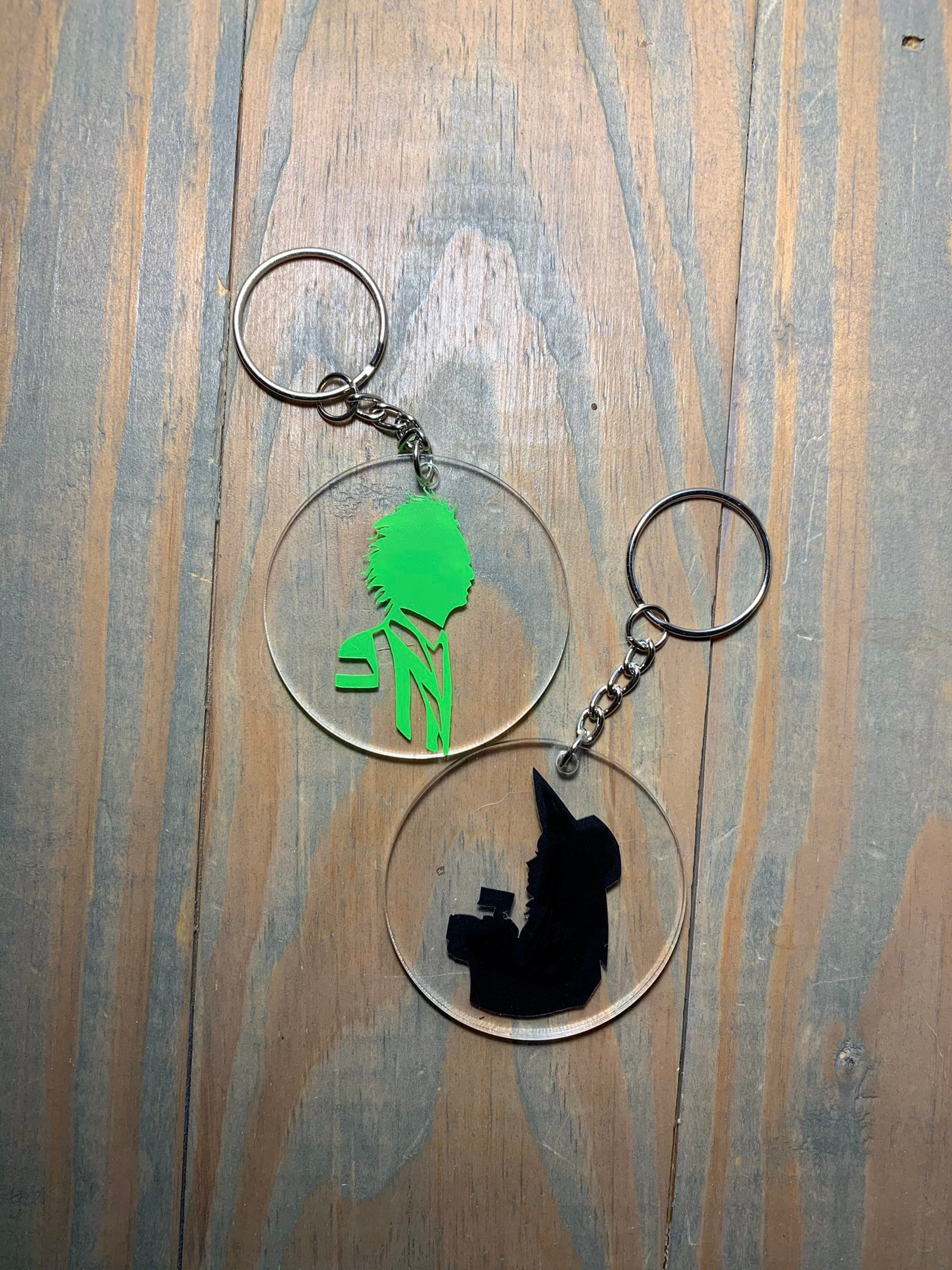 Beetlejuice & Lydia Deetz Acrylic Circle Keychains Gift - Etsy