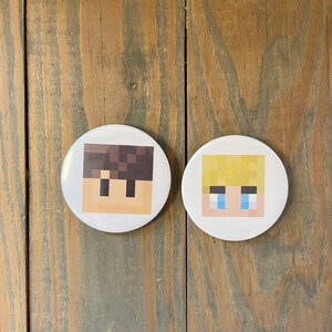 Dream Smp Minecraft Head 2.5 Inch Pin Buttons - Etsy