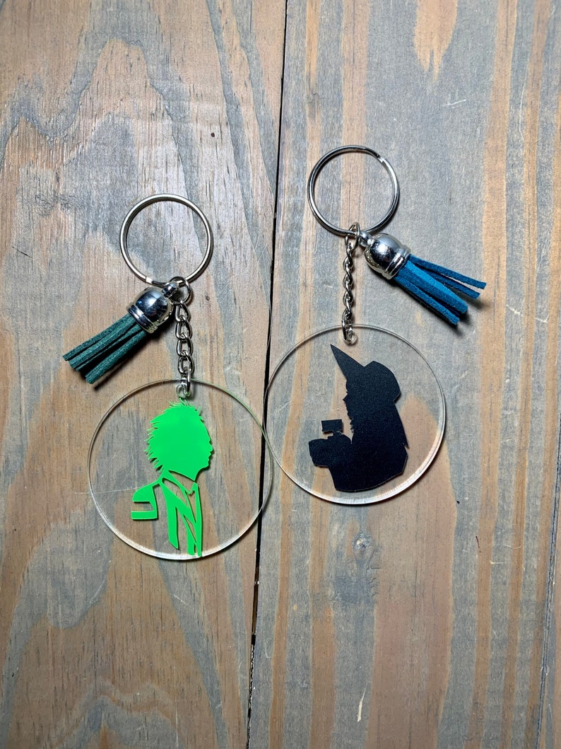 Beetlejuice & Lydia Deetz Acrylic Circle Keychains Gift - Etsy