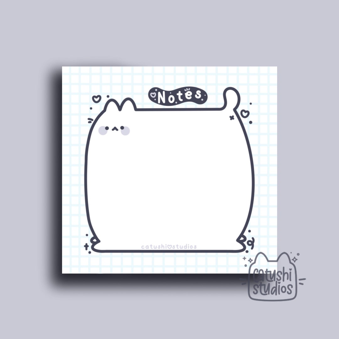 Lazy Kitty Sticky Memo Cat-themed Memo Pad for Fun Notes and Lists Cute ...