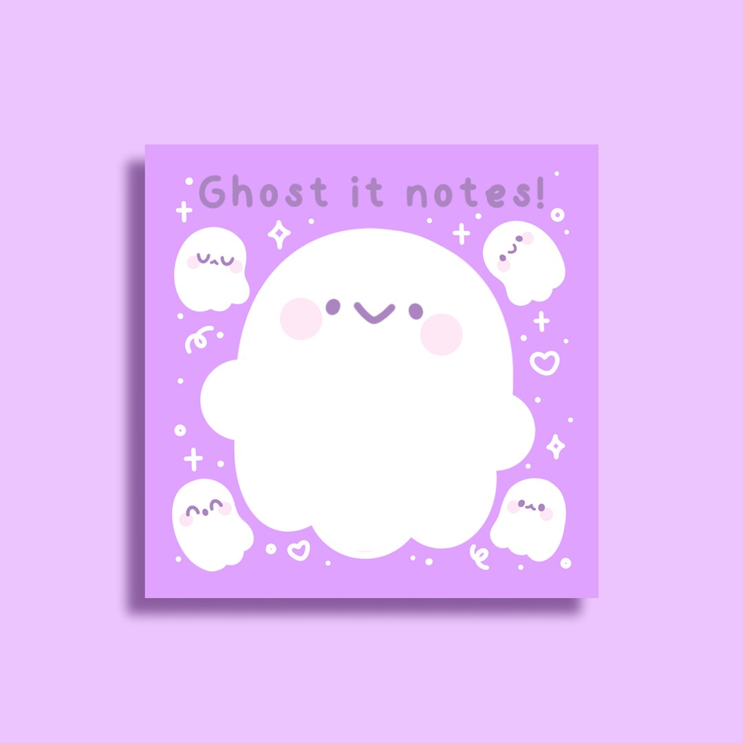 Cute Ghost Memo Pad Boo-tiful Halloween-themed Stationery Spooky Post ...