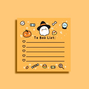 Spooky-cute Ghost Sticky Notes Adorable to Boo List Memo Pad Kawaii ...