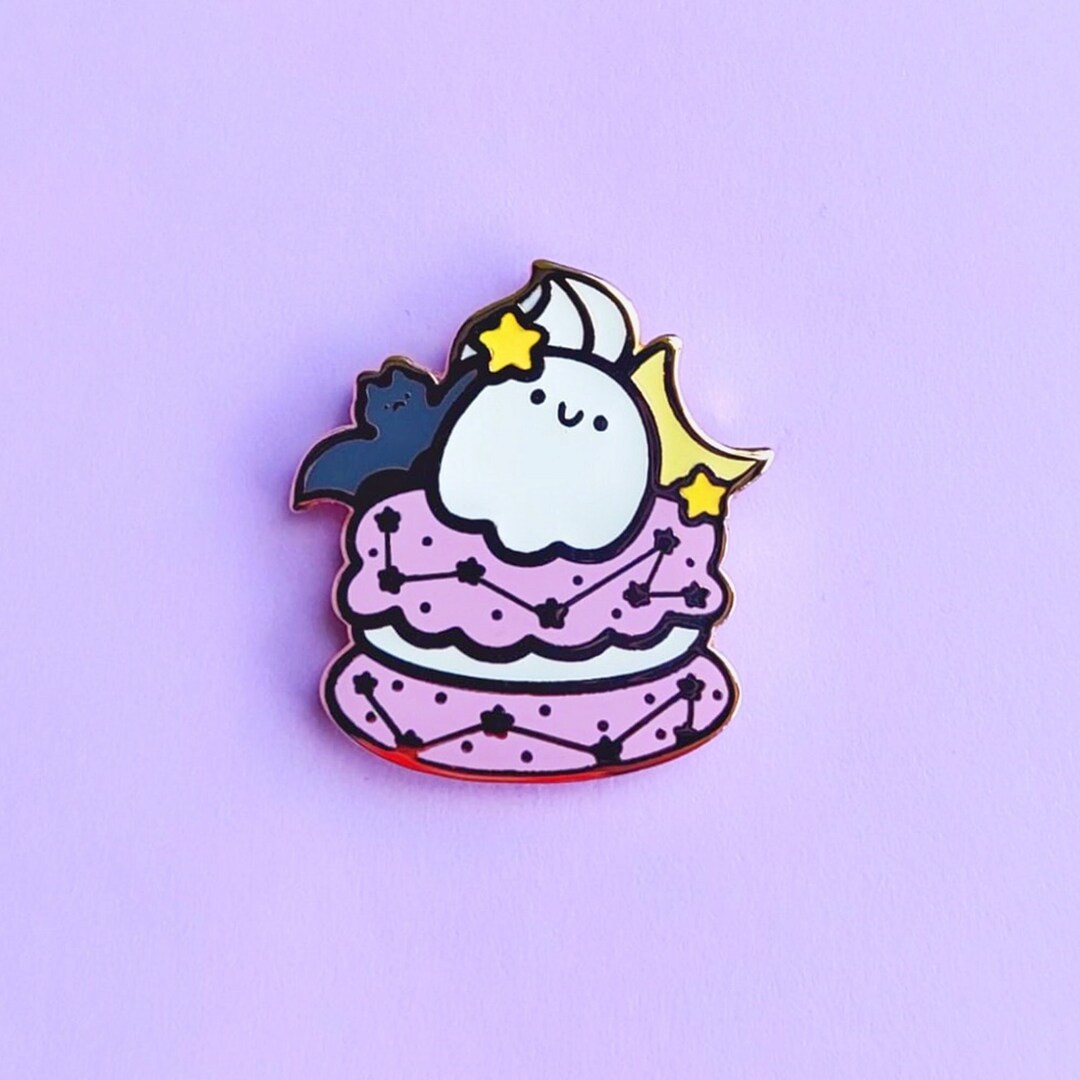 Halloween Ghost Macaron Hard Enamel Pin Ghost Macaron Pin Halloween Pin ...