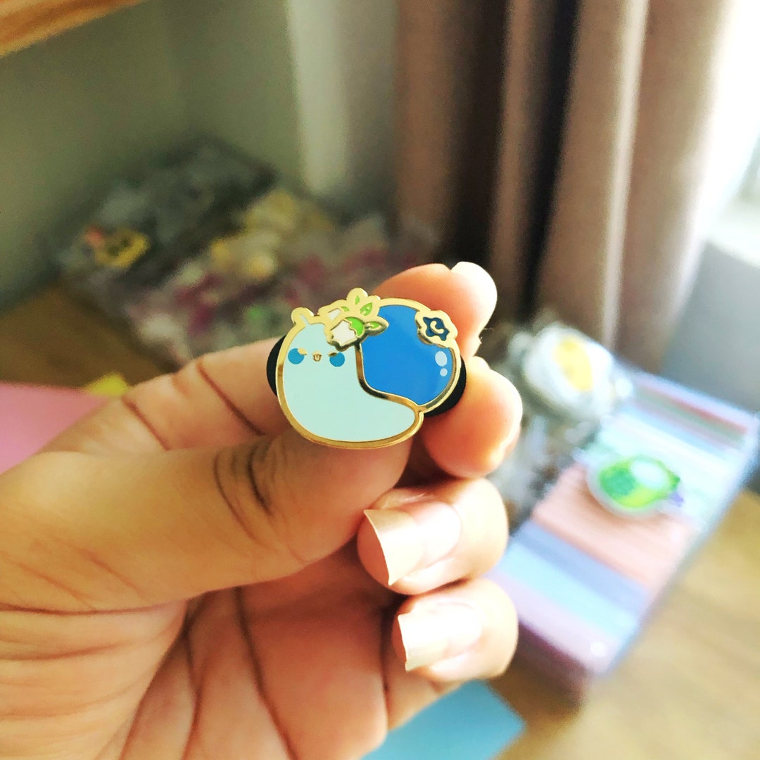 Kawaii Blueberry Snail Enamel Pin, Adorable Garden Creature Lapel ...