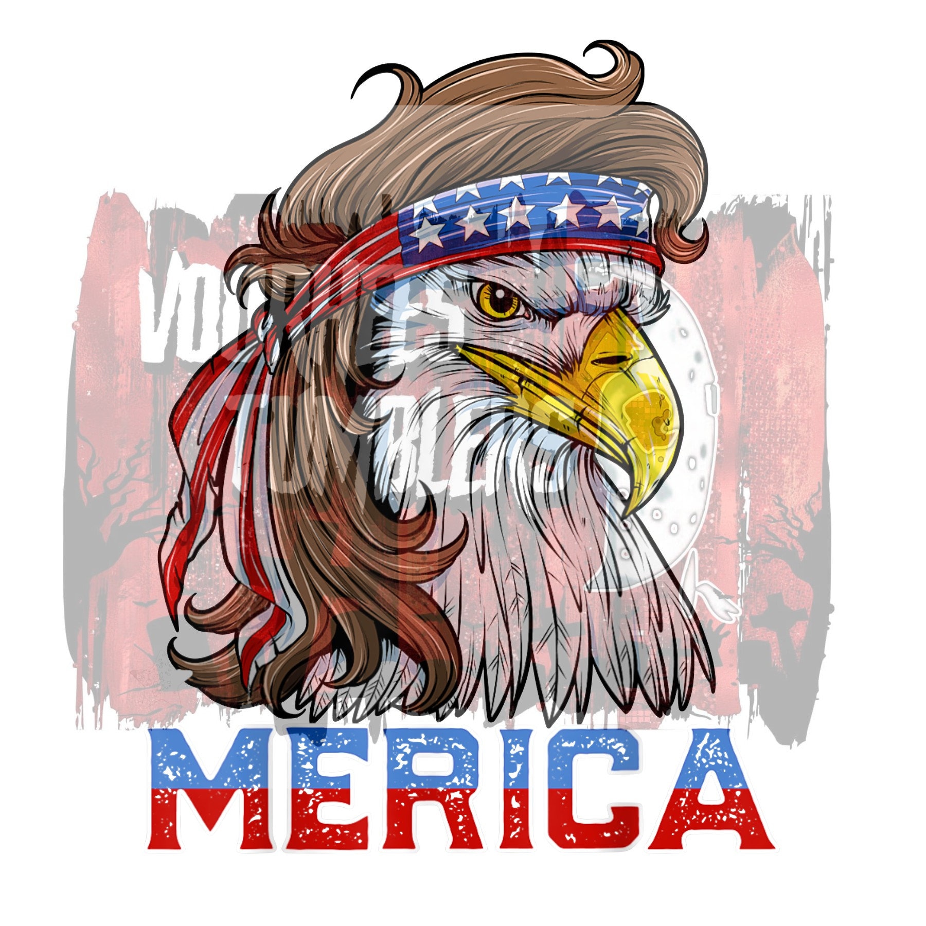 Mullet Eagle PNG Make America Great Again Download Digital File Shirt ...