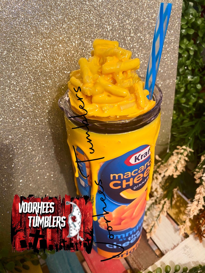 20oz Straight Skinny Mac and Cheese Tumbler Metal Macaroni and Cheese ...