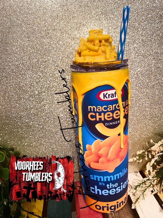 Mac and Cheese Tumbler Metal Macaroni and Cheese Cheesy - Etsy