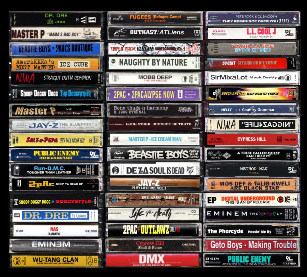 90s Hiphop Rap Cassette Tape Tumber Wrap Png 20oz Straight(please Make ...