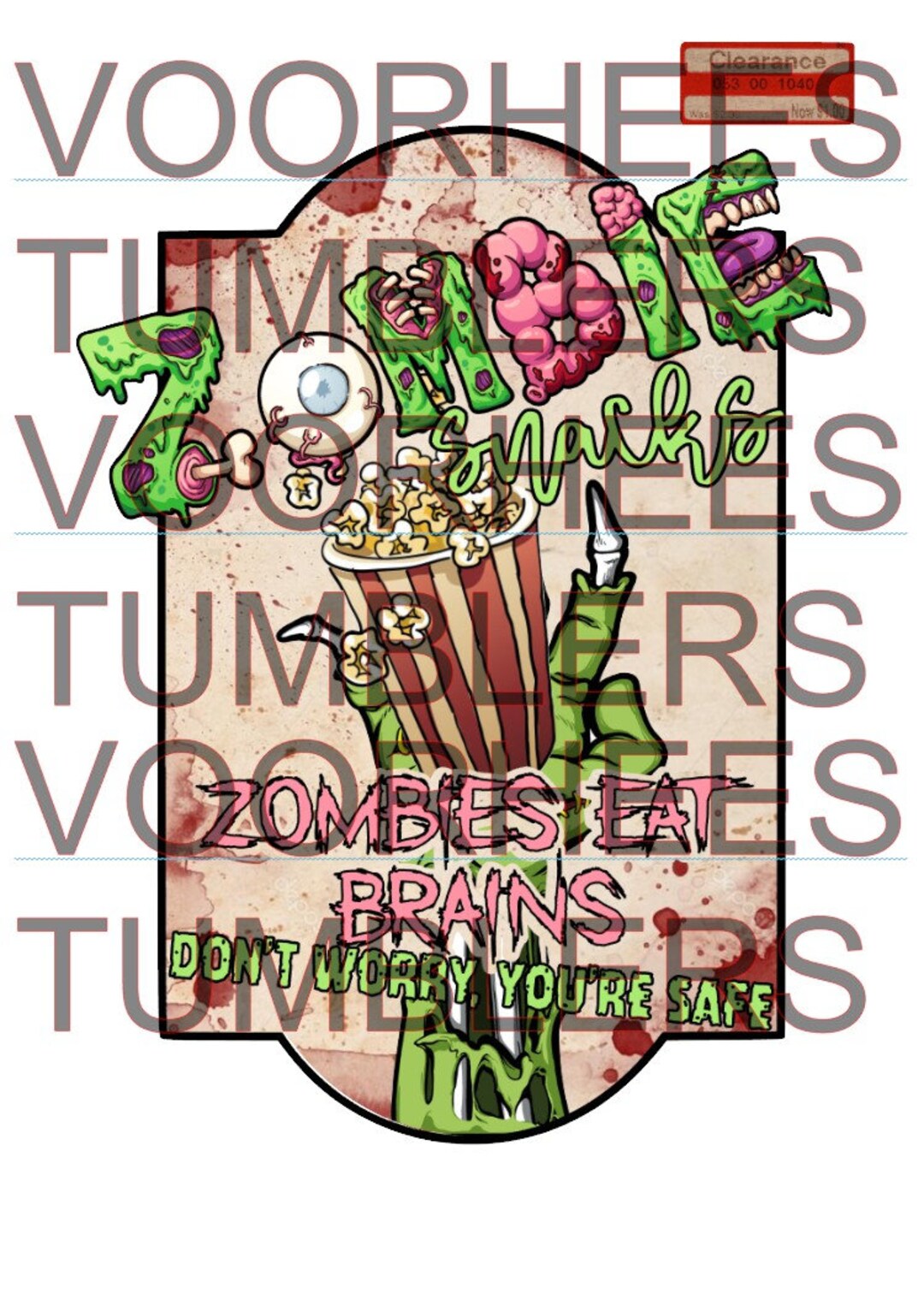 Zombie Snacks Zombies Eat Brains Don't Worry You're - Etsy