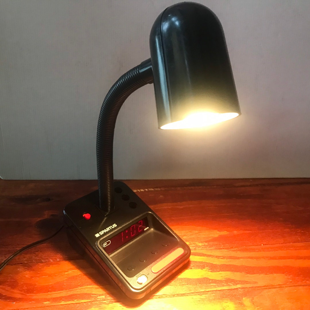 Spartus Desk Lamp With Digital ALARM CLOCK and Back up Battery - Etsy