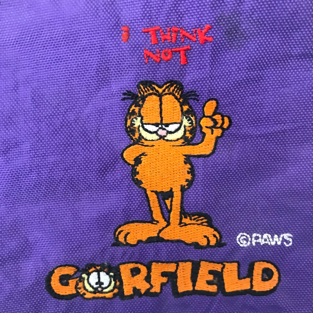 Garfield Vintage Zipper Pouch 3 Ring Binder Rip Stop Fabric - Etsy