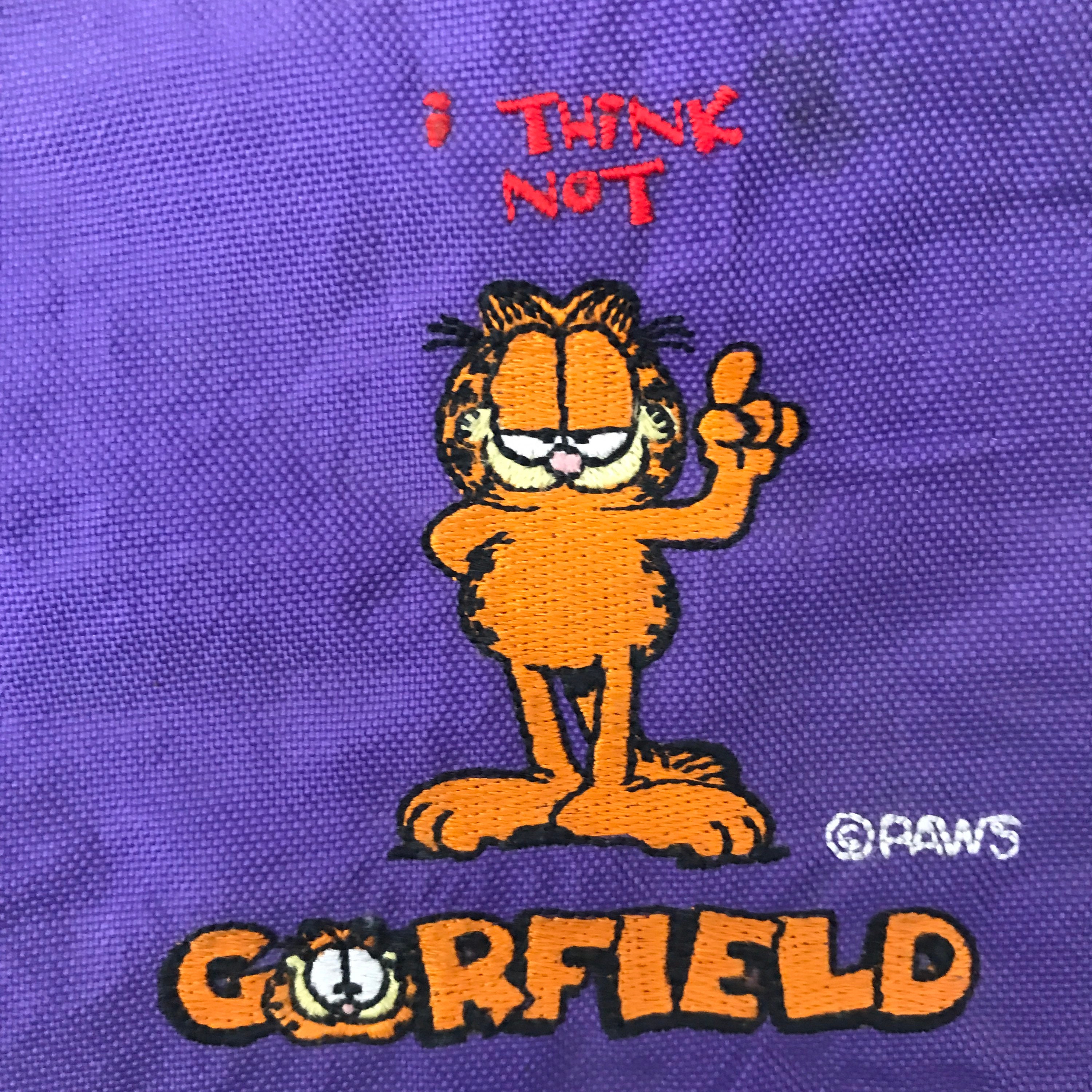Garfield Vintage Zipper Pouch 3 Ring Binder Rip Stop Fabric - Etsy