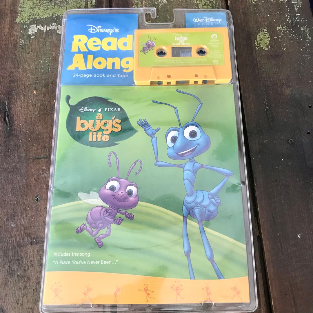 Disneys A BUGS Life READ Along Book and Cassette Tape Nib - Etsy