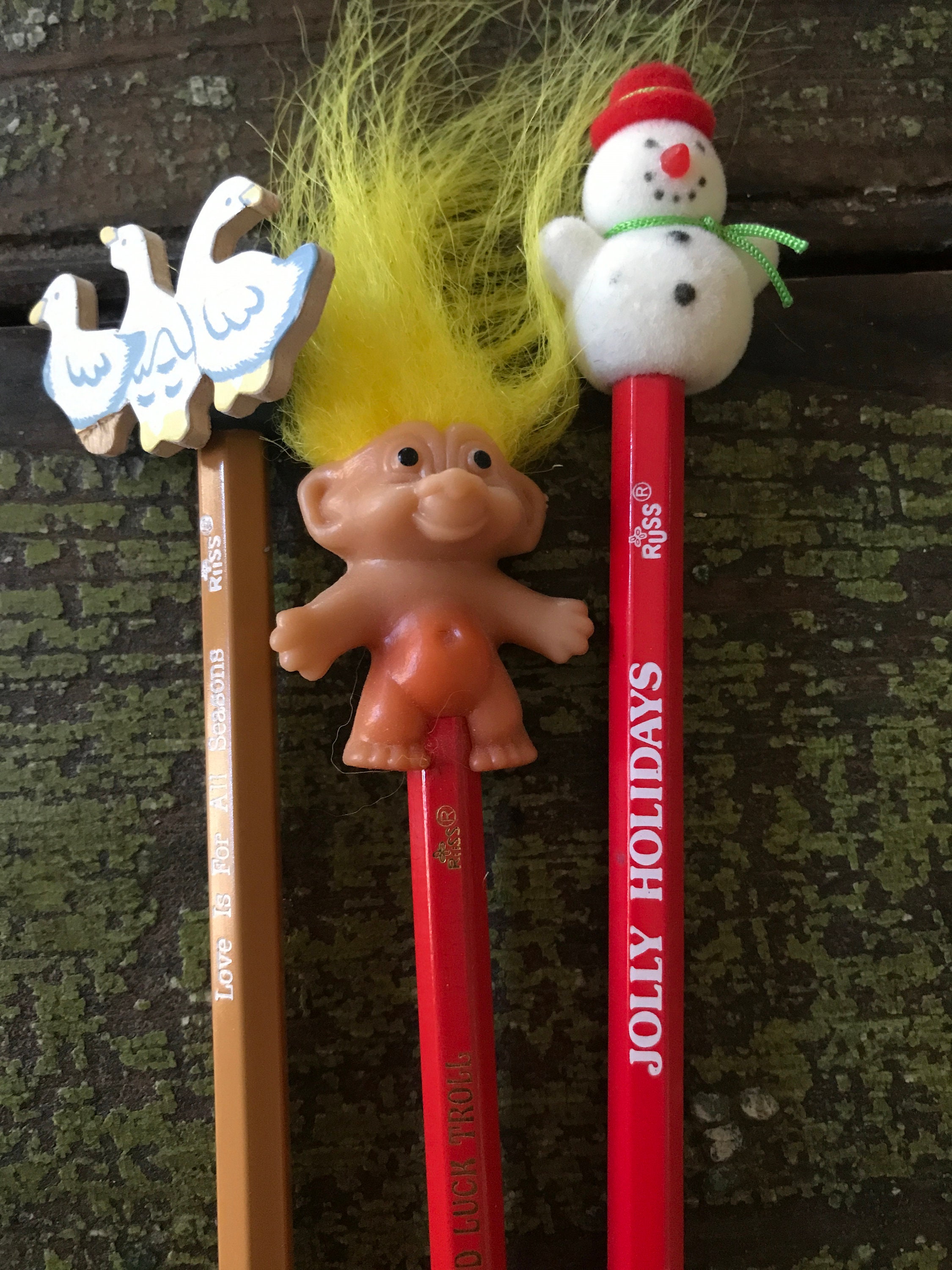 Vintage Very Cool Unsharpened PENCIL Collection RARE 80s 6 Variations ...