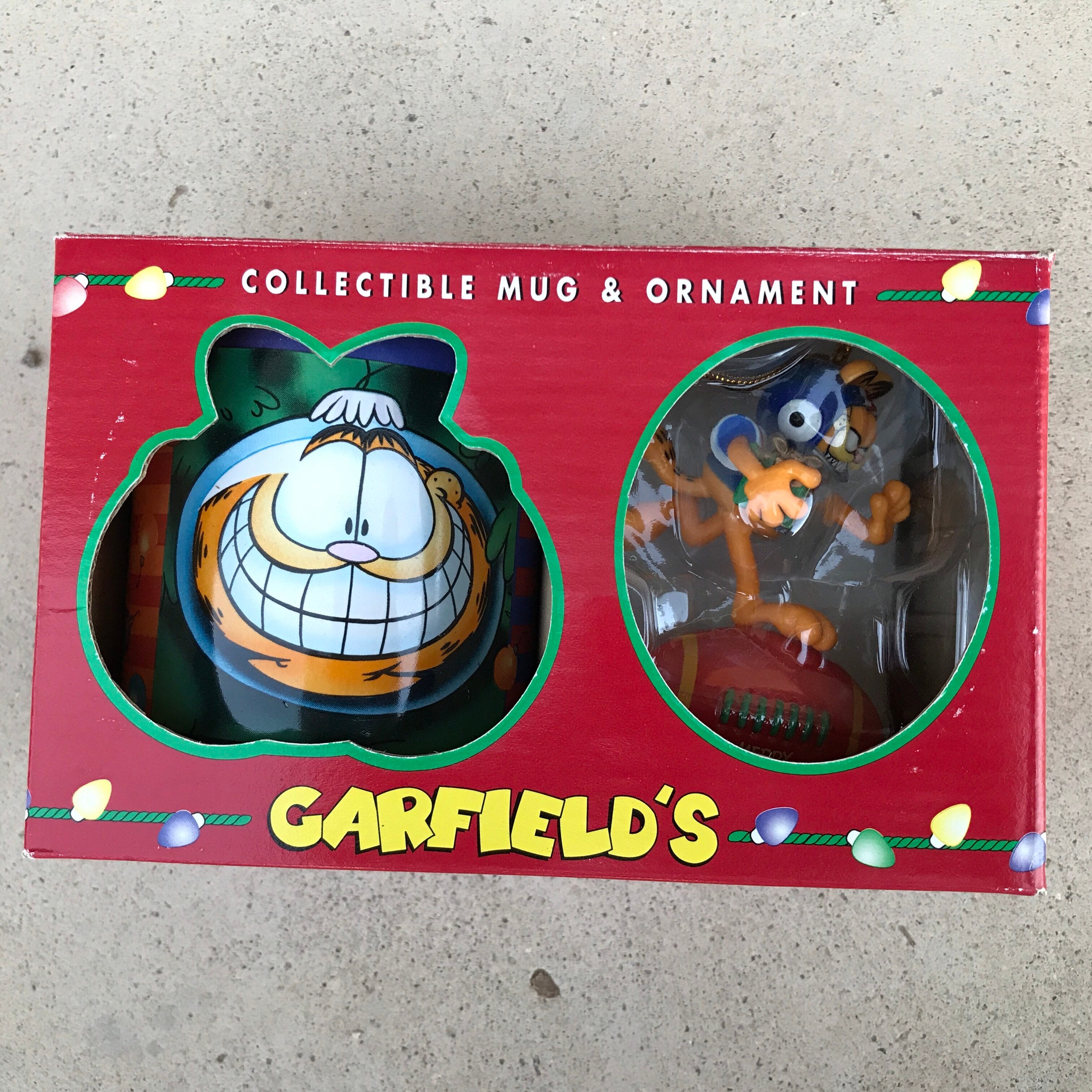 GARFIELD Collectible MUG and ORNAMENT Set - Etsy