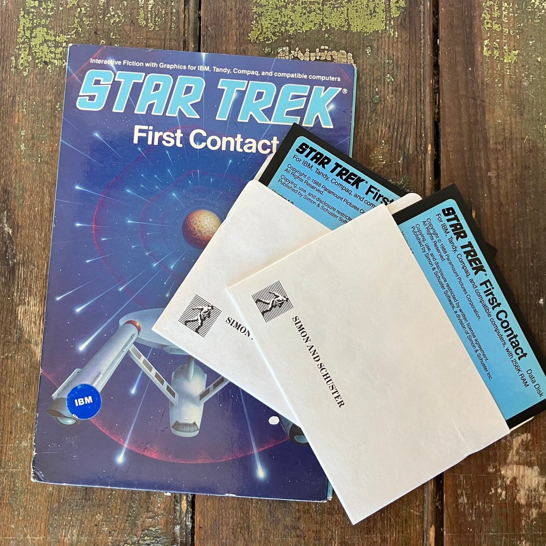 STAR TREK 1988 Floppy Disc Interactive Fiction Game With Graphics for ...