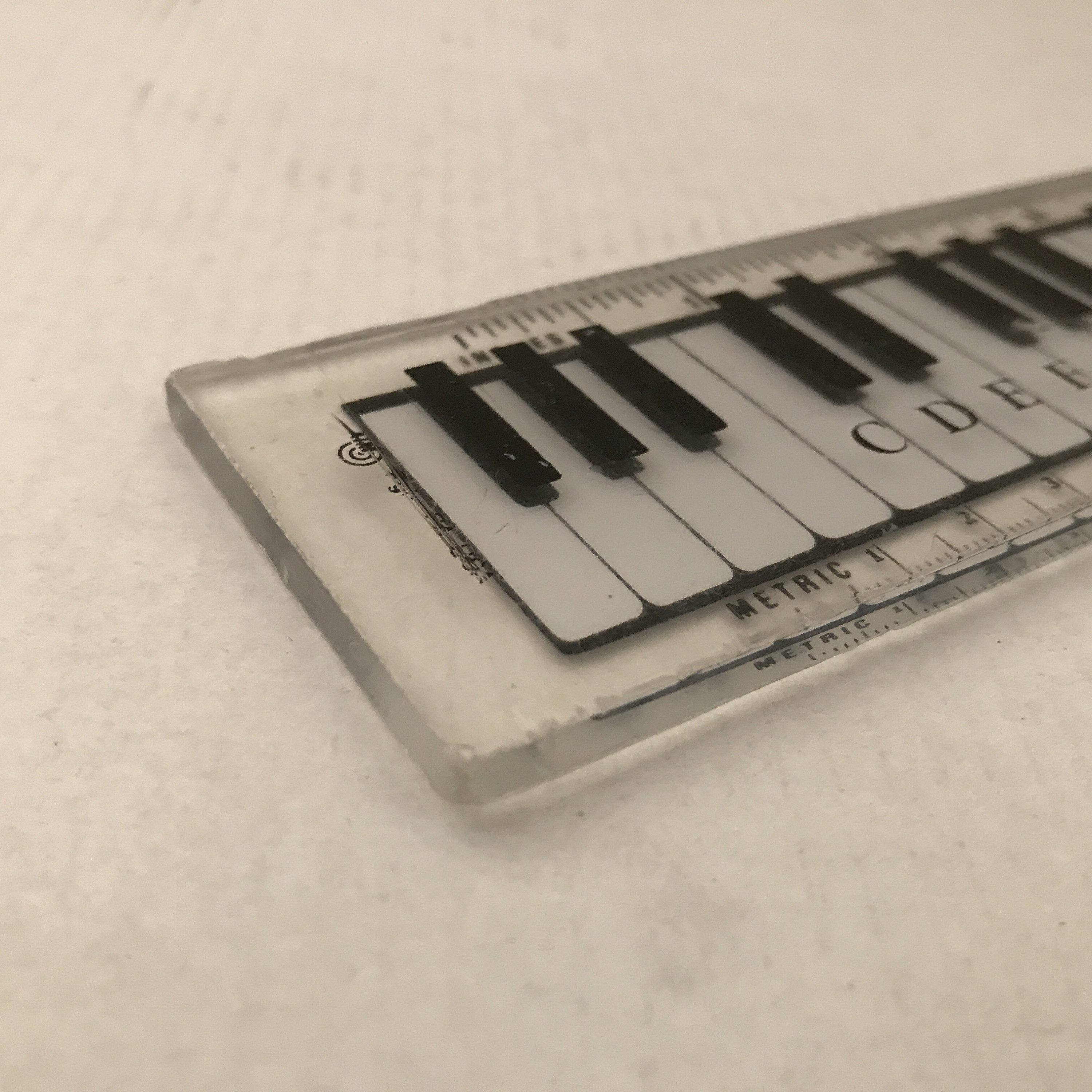 Albert Elovitz Inc. RULER Acrylic PIANO Keys and Chords Metric - Etsy