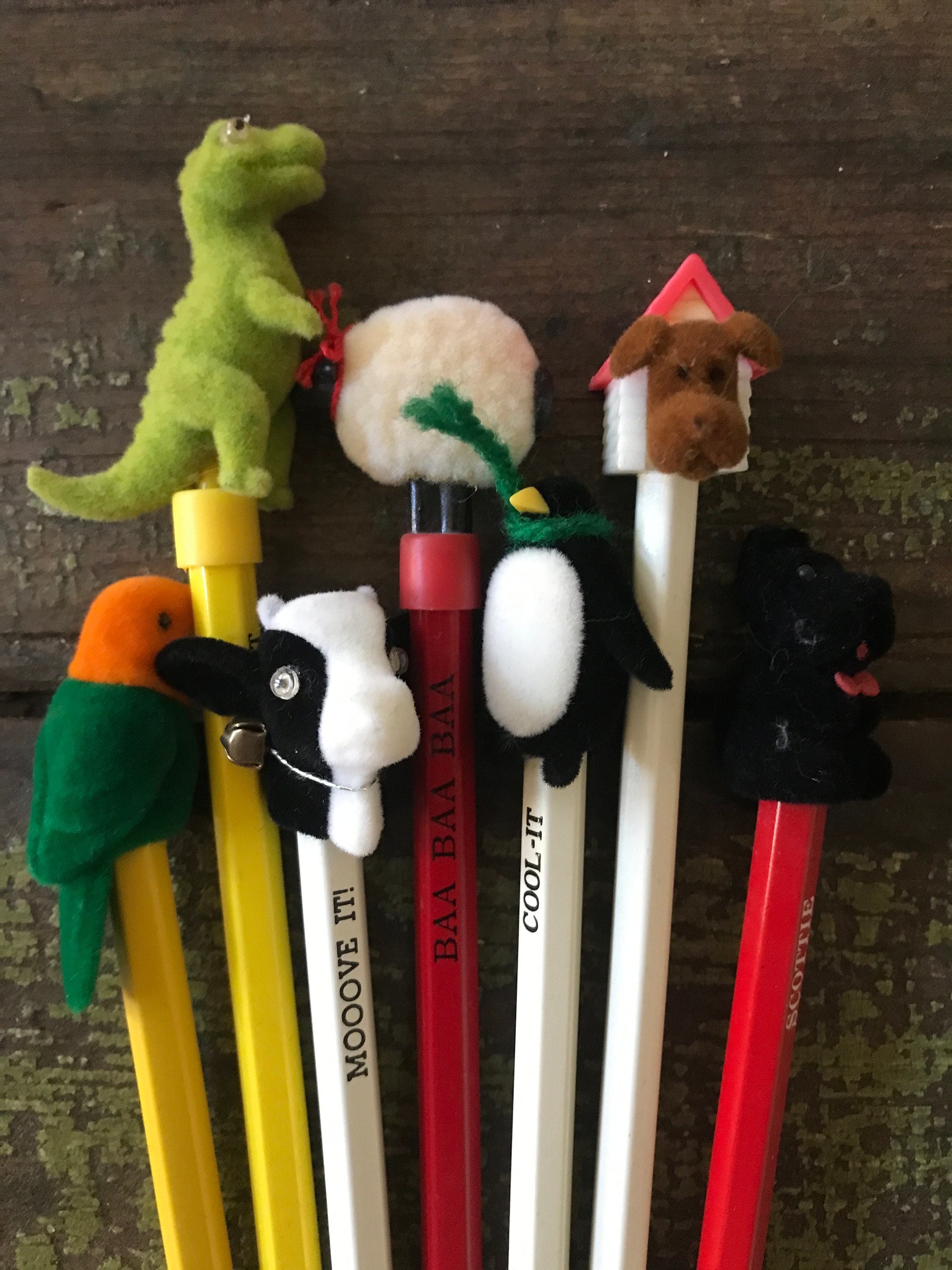 Vintage Very Cool Unsharpened PENCIL Collection RARE 80s 6 Variations ...