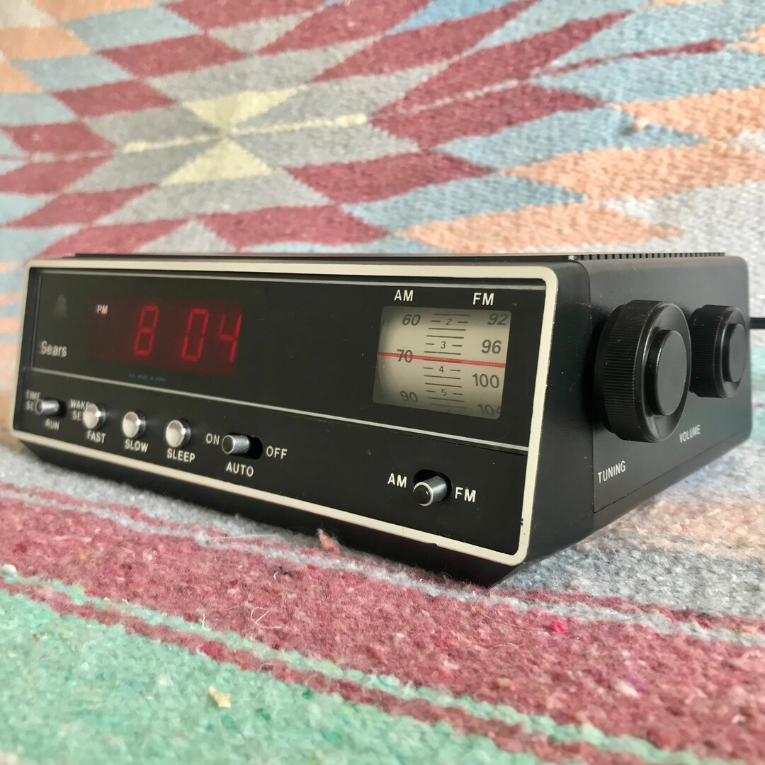 Sears Am/fm Electronic Alarm Clock Vintage 70s - Etsy