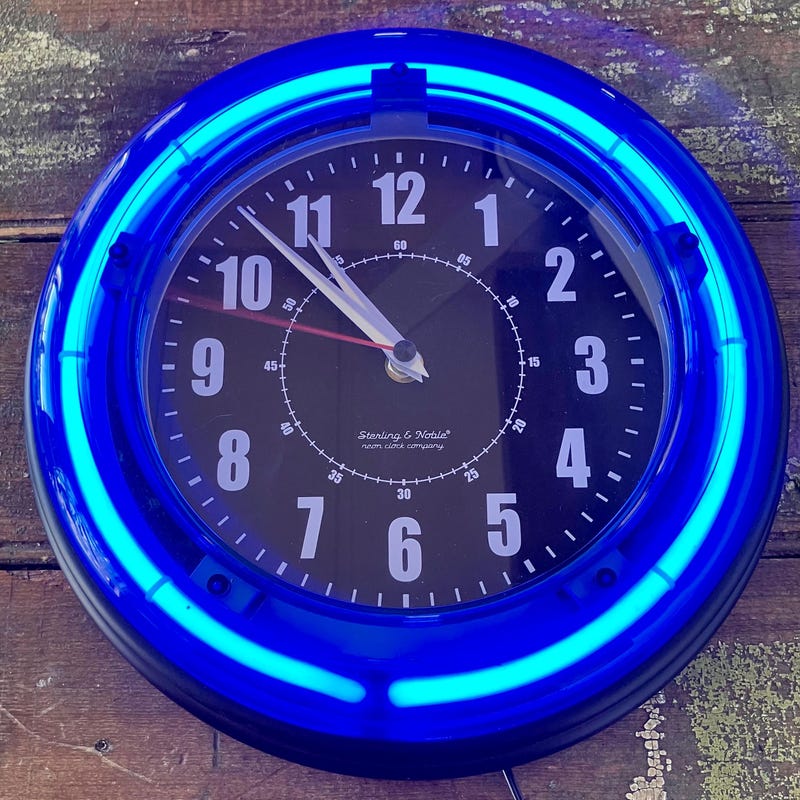 Neon Clock - Etsy