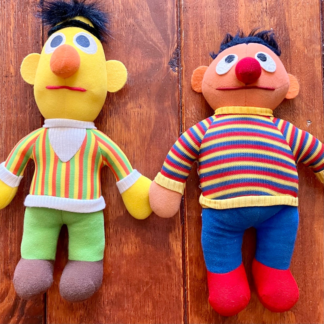 Vintage Bert and Ernie Plush Dolls, 12" Sesame Street Collectibles - Etsy