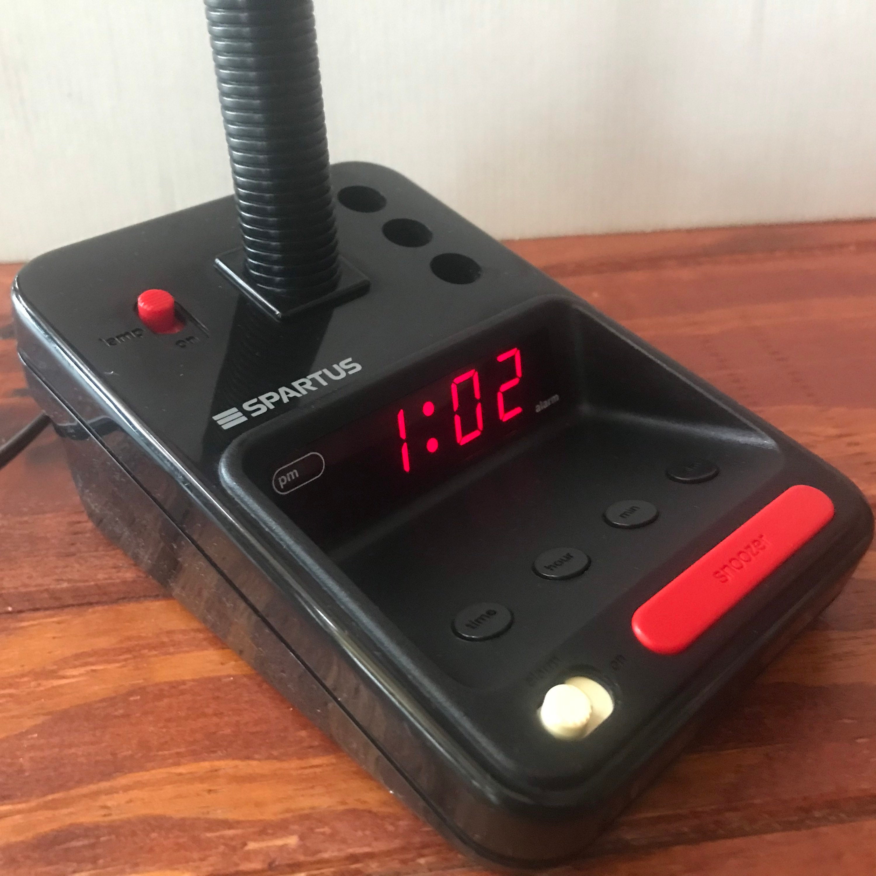 Spartus Desk Lamp With Digital ALARM CLOCK and Back up Battery - Etsy