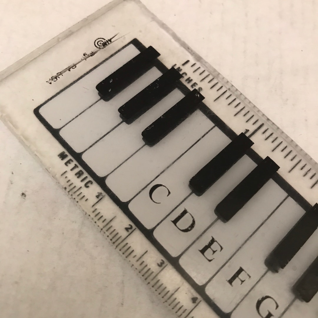 Albert Elovitz Inc. RULER Acrylic PIANO Keys and Chords Metric and ...