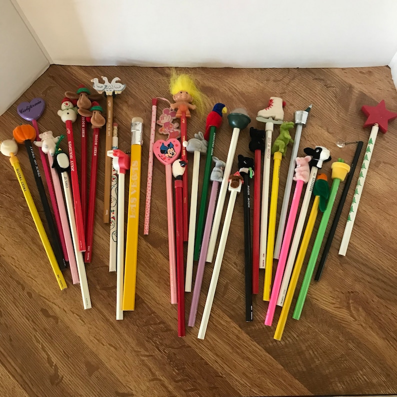Vintage Very Cool Unsharpened PENCIL Collection RARE 80s 6 Variations ...