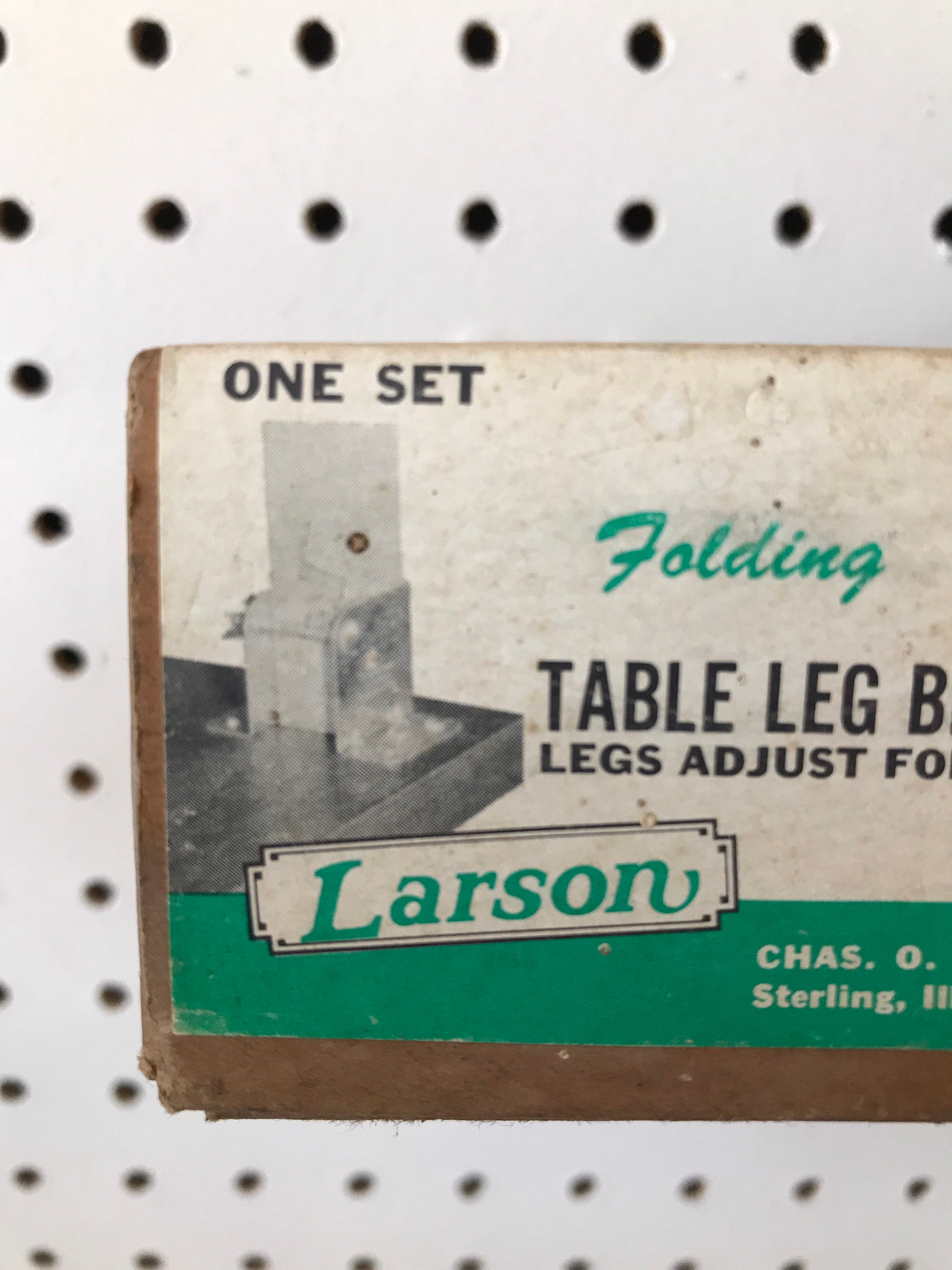 1950s STEEL Folding Table Leg Hardware CHAS. O. LARSON Co. - Etsy